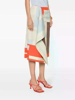 Fendi Ff Puzzle-print Midi Skirt