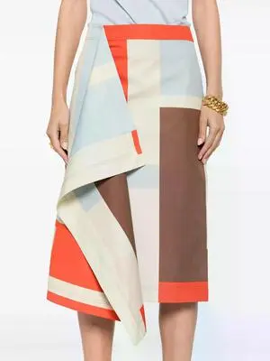 Fendi Ff Puzzle-print Midi Skirt