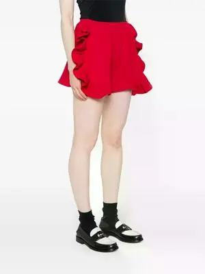 IOANA CIOLACU Peony Ruffled Jersey Shorts