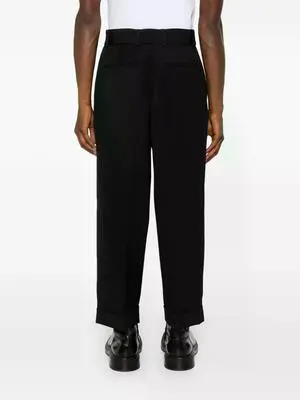 JIL SANDER Straight-leg Belted Wool Trousers