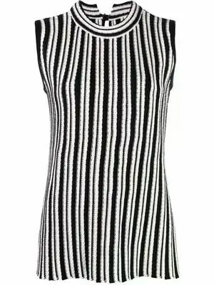 JIL SANDER Sleeveless Rib-knit Top - White