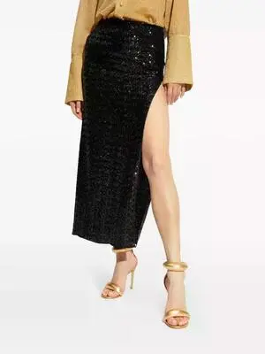 Oseree High-waisted Sequin-embellished Midi Skirt