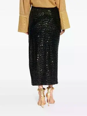 Oseree High-waisted Sequin-embellished Midi Skirt