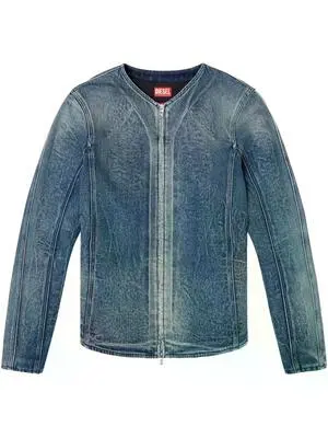 DIESEL® V-neck Jacket With Curved Hem