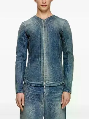 DIESEL® V-neck Jacket With Curved Hem