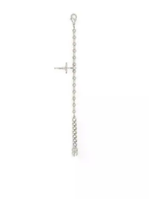 Dolce & Gabbana Dna Crucifix Beaded Bracelet - Silver