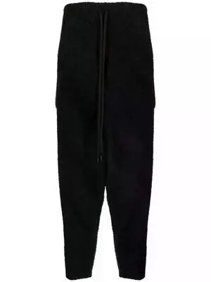 MASTERMIND WORLD Logo-print Fleece-texture Track Pants - Black