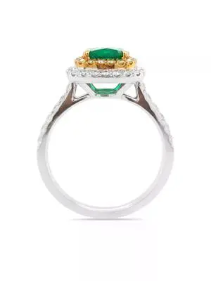 HYT JEWELRY 18k Gold, Diamond, And Emerald Ring