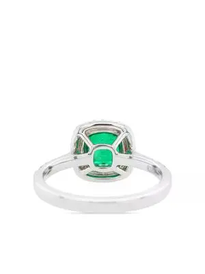 HYT JEWELRY 18k Gold, Diamond, And Emerald Ring