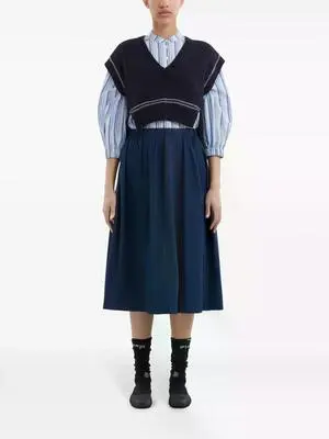 Marni A-line Cotton Midi Skirt