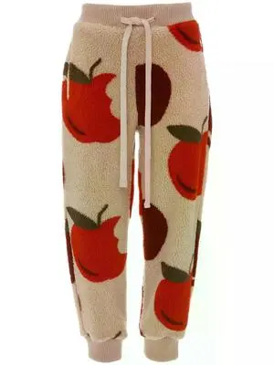 JW Anderson Graphic-print Tapered Track Pants - Neutrals