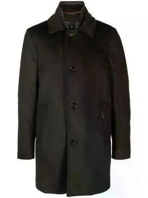 MOORER Single-breasted Peak Lapel Coat