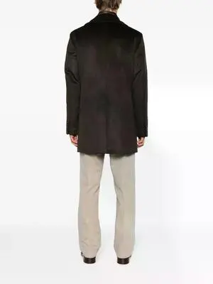 MOORER Single-breasted Peak Lapel Coat