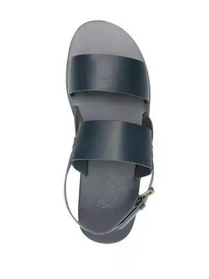 ANCIENT GREEK SANDALS Irodotos Flat Leather Sandals - Blue