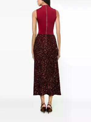 Alice + Olivia Sequin-embellished Flared Skirt