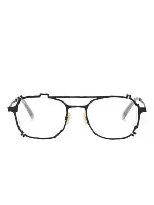 MASAHIROMARUYAMA Asymmetric-frame Glasses - Black
