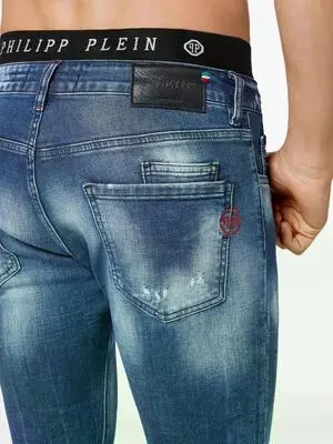 Philipp Plein Distressed Straight-leg Jeans