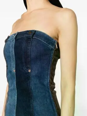 Moschino Layered-design Denim Dress
