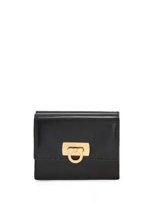 FERRAGAMO Gancini Clasp Wallet - Black