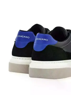 FERRAGAMO Gancini Panelled Leather Sneakers