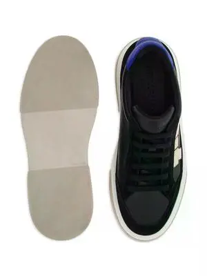 FERRAGAMO Gancini Panelled Leather Sneakers