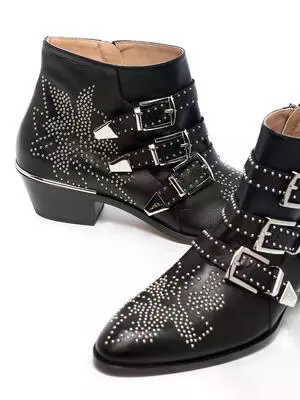 Chloé 30mm Susanna Biker Boots - Black