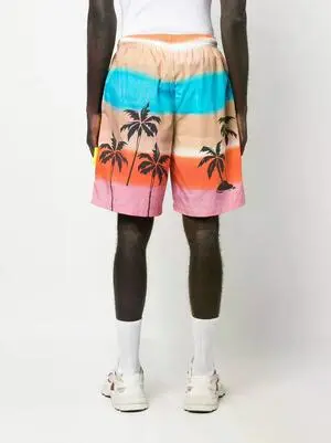 BARROW Palm-tree Print Bermuda Shorts