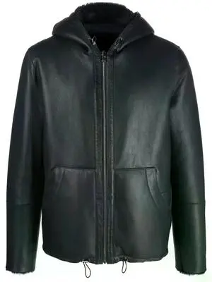 LISKA Leather Reversible Bomber Jacket