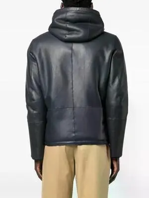 LISKA Leather Reversible Bomber Jacket
