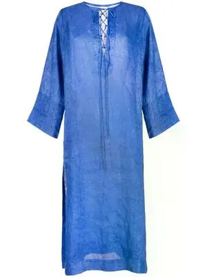 BAMBAH Lace-front Linen Kaftan