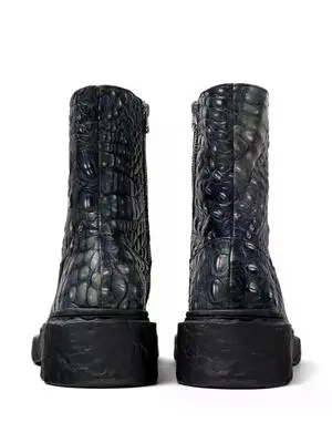 Camper Vámonos Crocodile-effect Ankle Boots