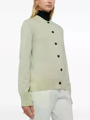 JIL SANDER Crew-neck Wool Cardigan