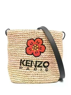 Kenzo Boke Flower Raffia Crossbody Bag