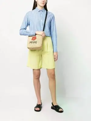 Kenzo Boke Flower Raffia Crossbody Bag