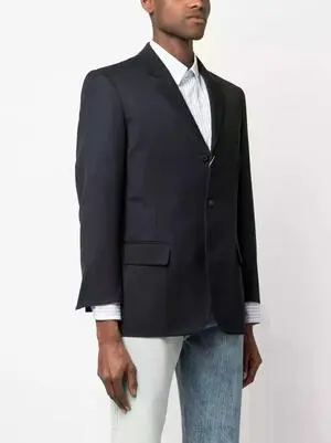 MAISON MARGIELA Single-breasted Wool Blazer - Blue
