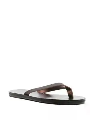 ANCIENT GREEK SANDALS Solon Flat Leather Sandals - Brown
