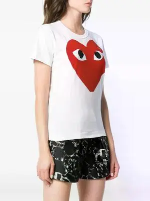 Play Comme Des Garcon Heart-eyes T-shirt - White