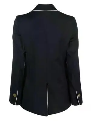MERCI Double-breasted Blazer With Contrast Trim