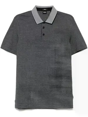 BOSS Contrasting-collar Cotton Polo Shirt