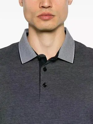 BOSS Contrasting-collar Cotton Polo Shirt