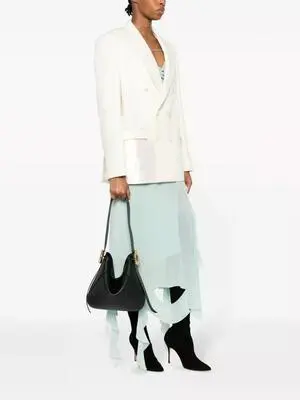 LANVIN Melodie Leather Shoulder Bag - Black