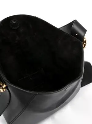 LANVIN Melodie Leather Shoulder Bag - Black