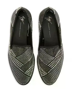 GIUSEPPE ZANOTTI Raimond Crystal-embellished Loafers
