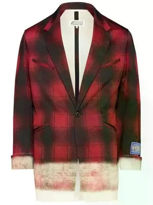 MAISON MARGIELA Pendleton Checked Blazer - Red