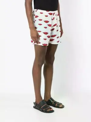 AMIR SLAMA Lips-print Cotton Shorts