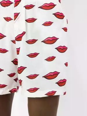 AMIR SLAMA Lips-print Cotton Shorts