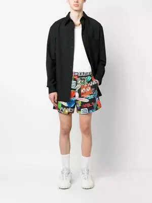AMBUSH Graphic-print Elasticated-waistband Shorts