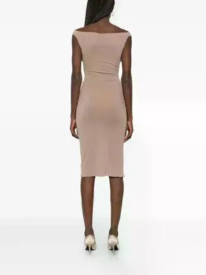Magda Butrym Rose-appliqué Corset Midi Dress