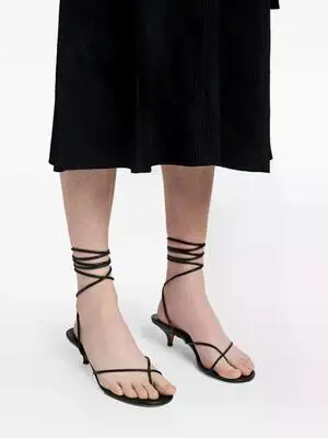 Proenza Schouler Slash Leather Sandals - Black