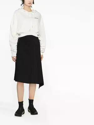 Off-White Logo-print Cropped Hoodie